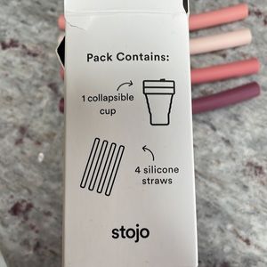 Stojo | Kitchen | Stojo Collapsible Cup With 4 Reusable Straws Nib Plum ...